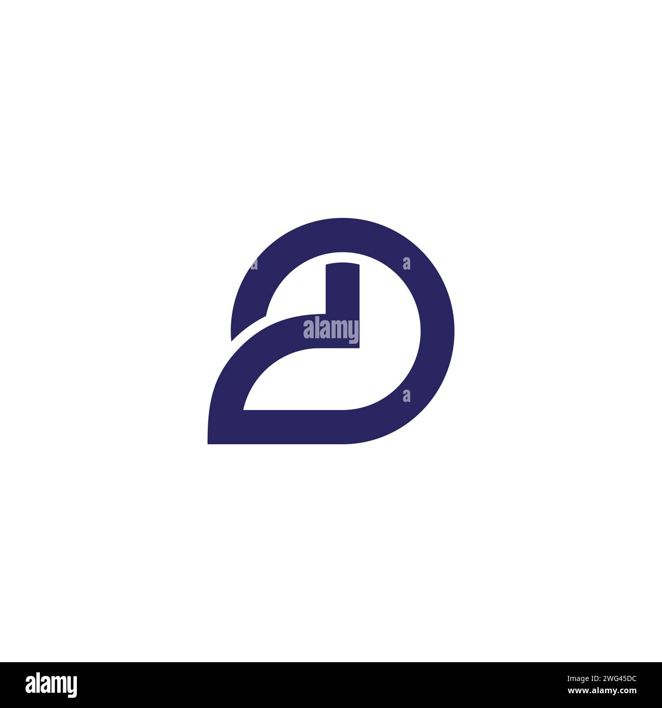 letter cd simple geometric round line logo vector Stock Vector Image ...