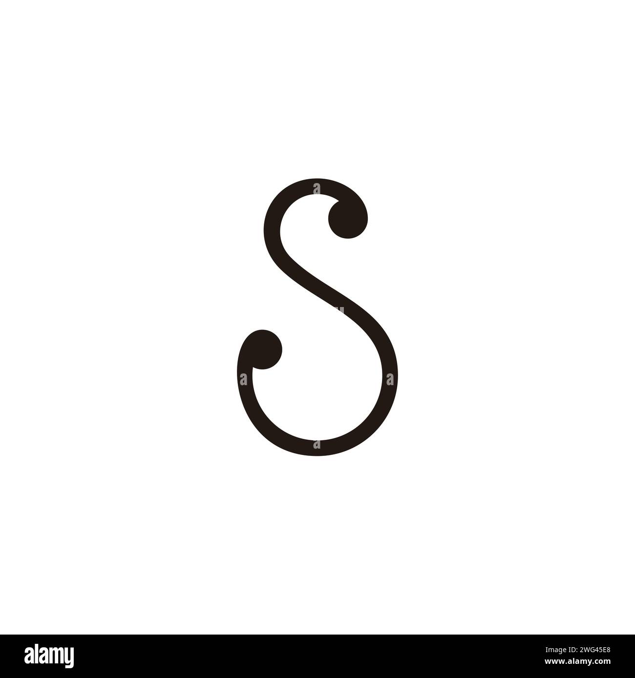 letter s simple vintage loop logo vector Stock Vector Image & Art - Alamy