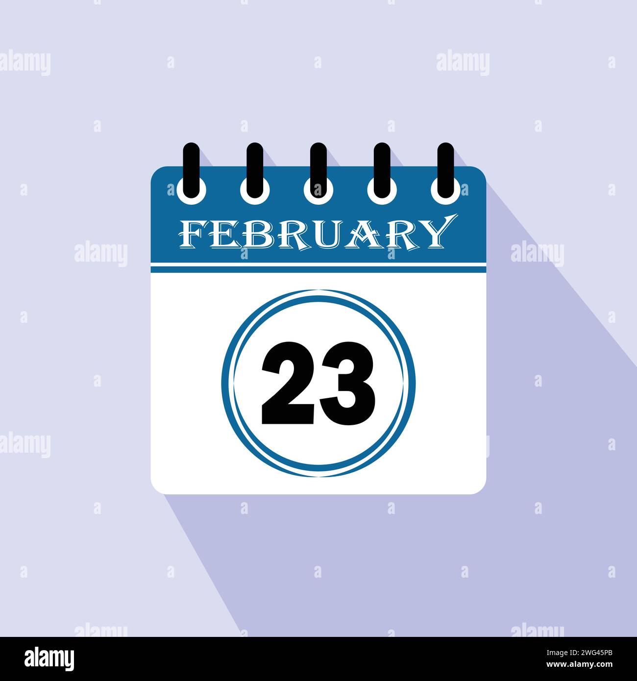 Icon calendar day - 23 February. 23th days of the month, vector ...