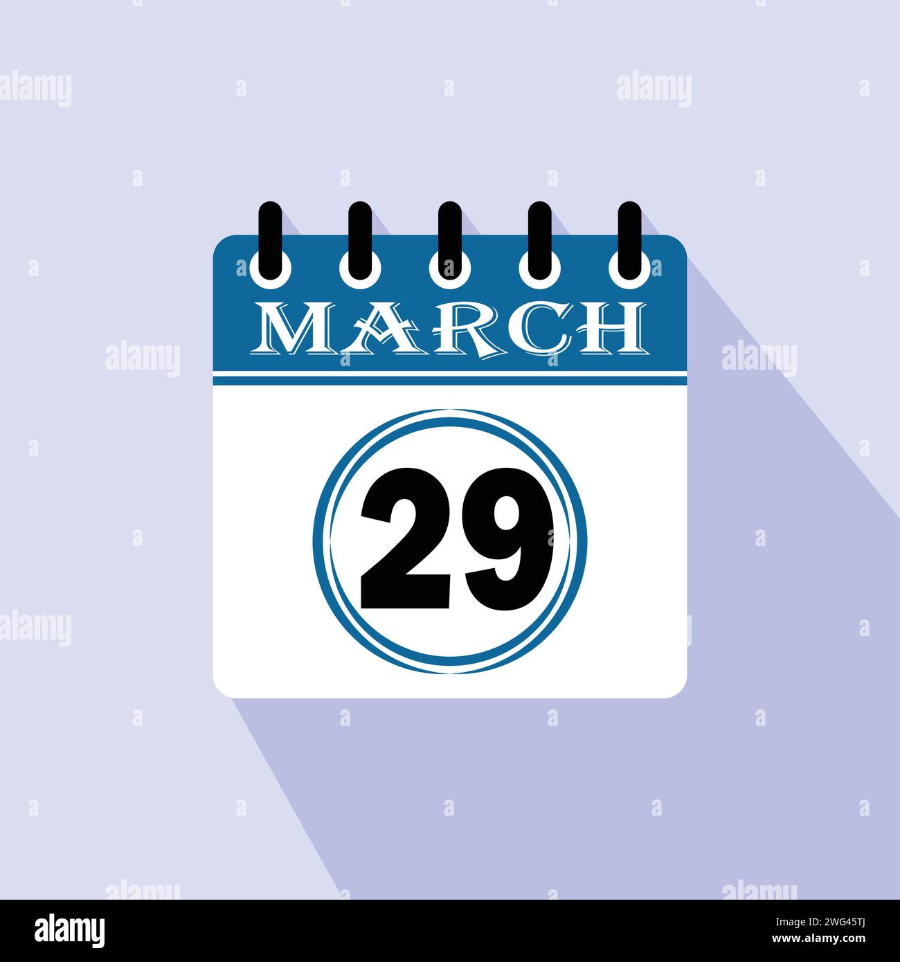 Icon calendar day - 29 March. 29th days of the month, vector ...