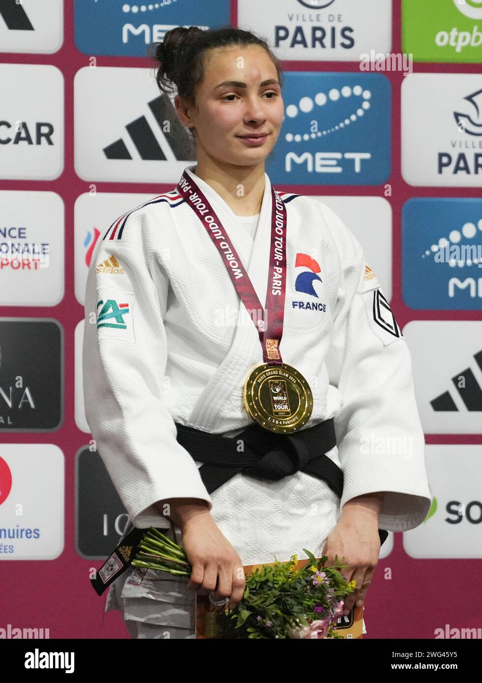 Paris, France. 02nd Feb, 2024. Faiza Mokdar of France Gold medal, Women ...