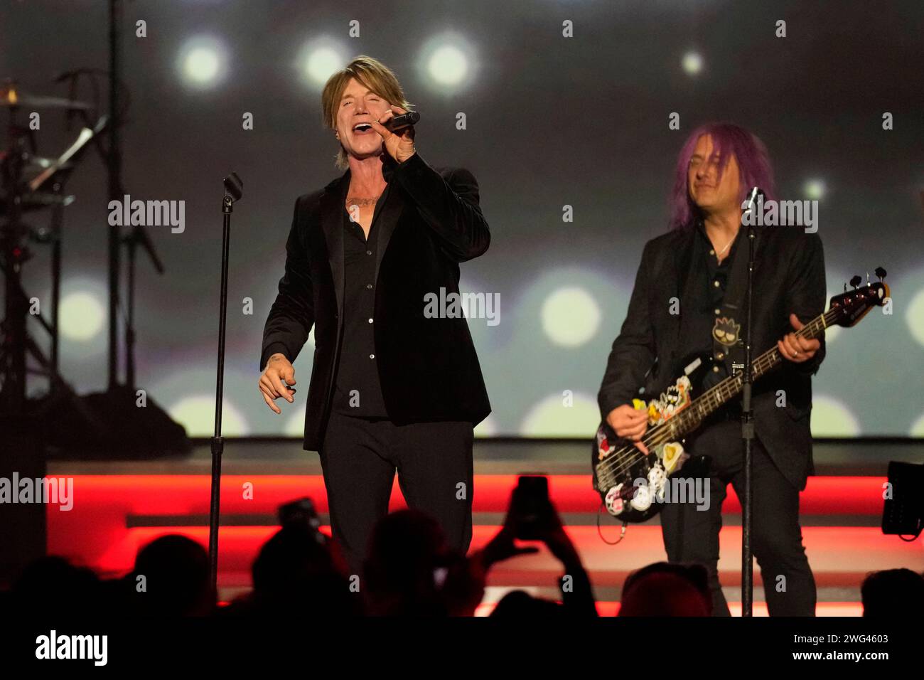 John Rzeznik, left, and Robby Takac of the Goo Goo Dolls perform during ...