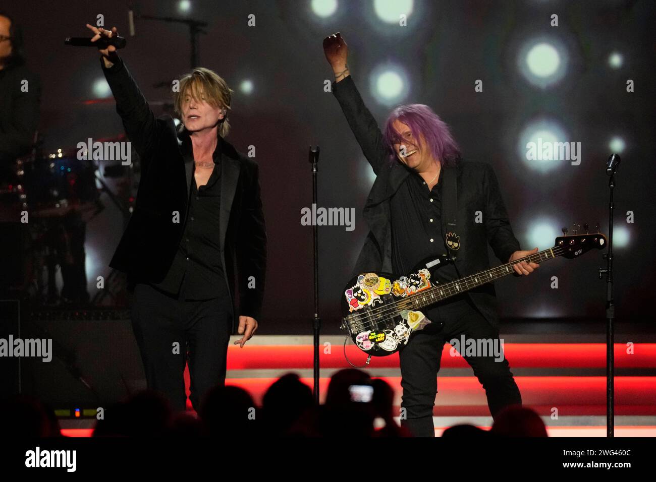 John Rzeznik, left, and Robby Takac of the Goo Goo Dolls perform during ...