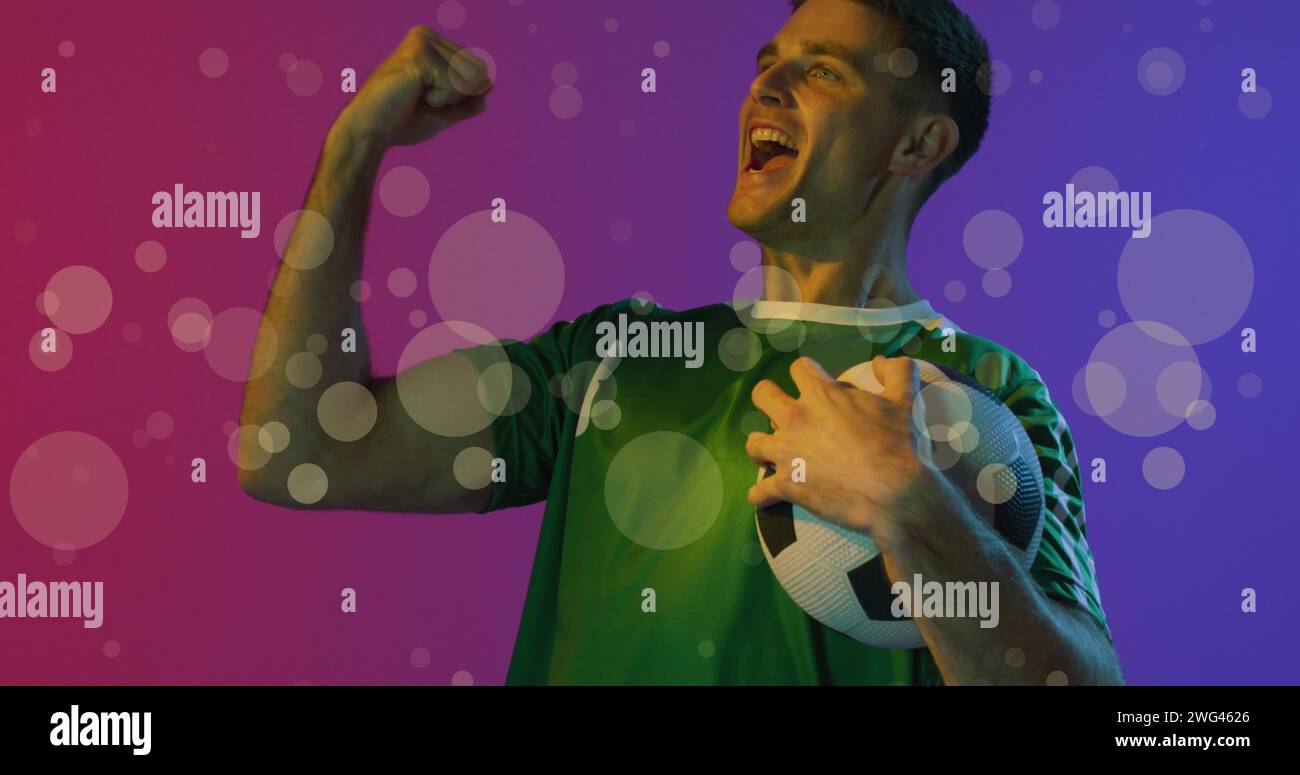 Animation digital interface over male hi-res stock photography and ...