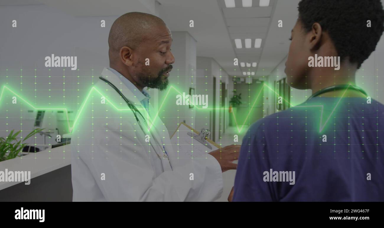 Image of medical data processing over diverse doctors Stock Photo - Alamy