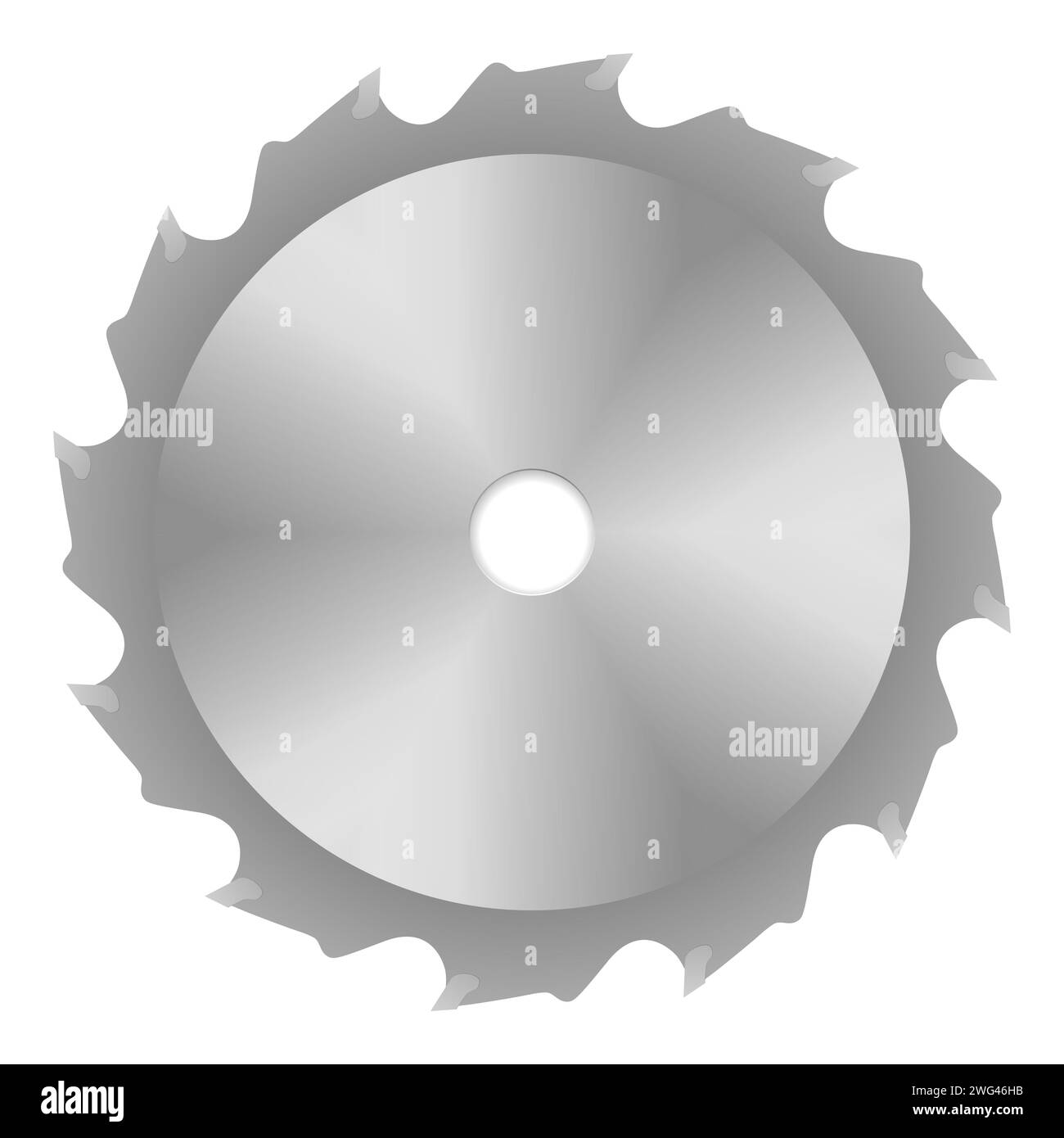Saw blade on a white background. Vector illustration Stock Photo - Alamy