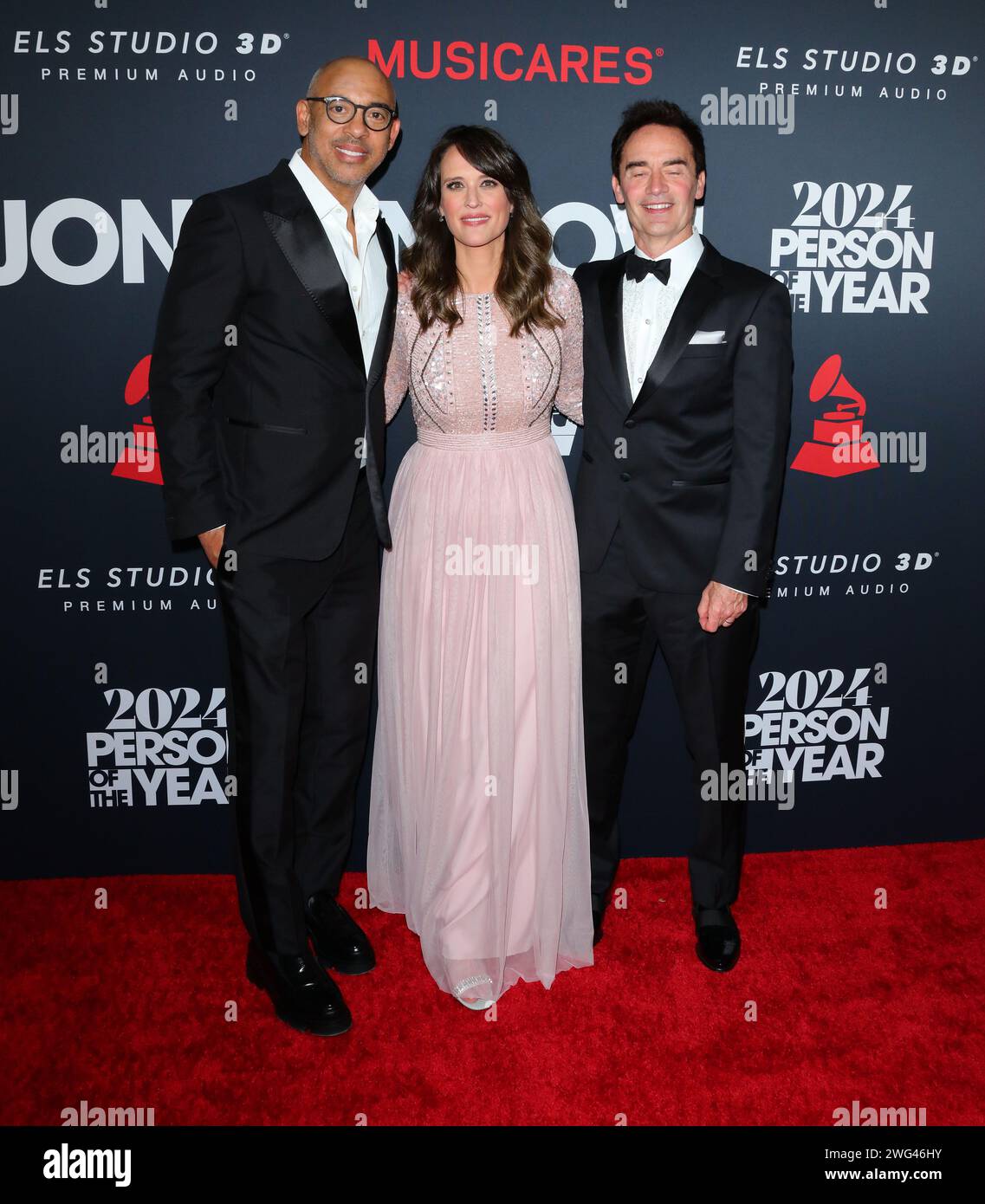 Los Angeles, USA. 02nd Feb, 2024. Harvey Mason Jr, Laura Segura, Steve ...