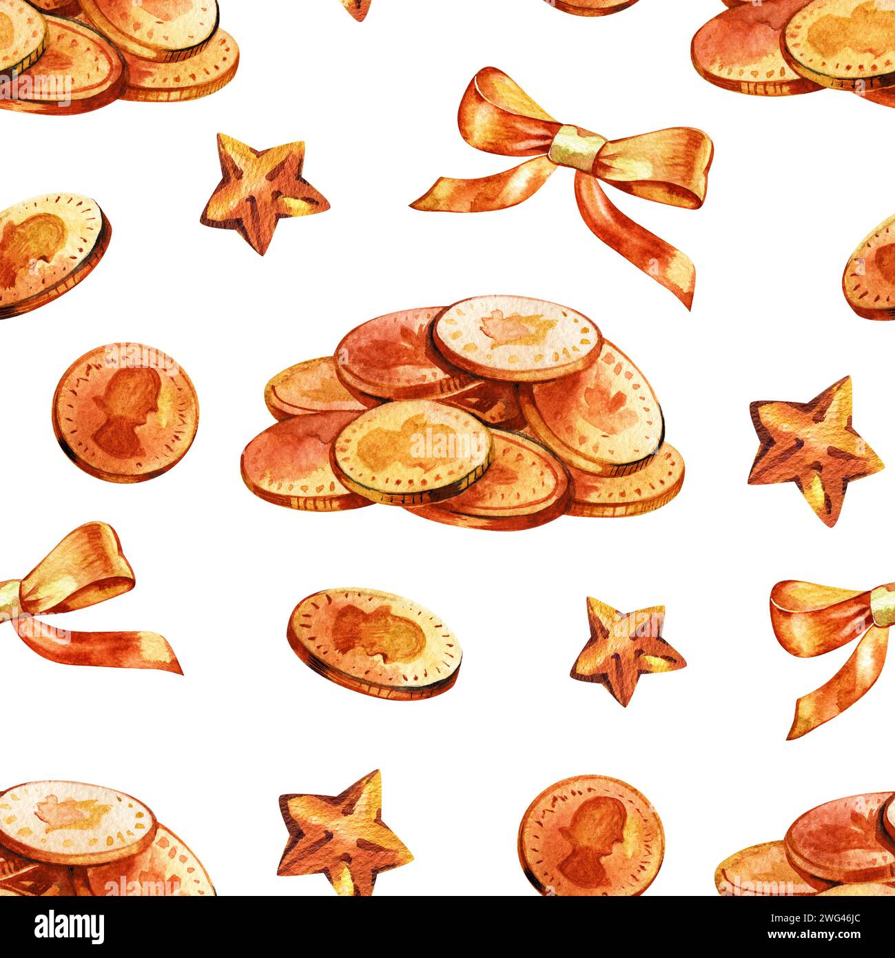 gold coins with the image of clover are symbol of good luck and wealth ...