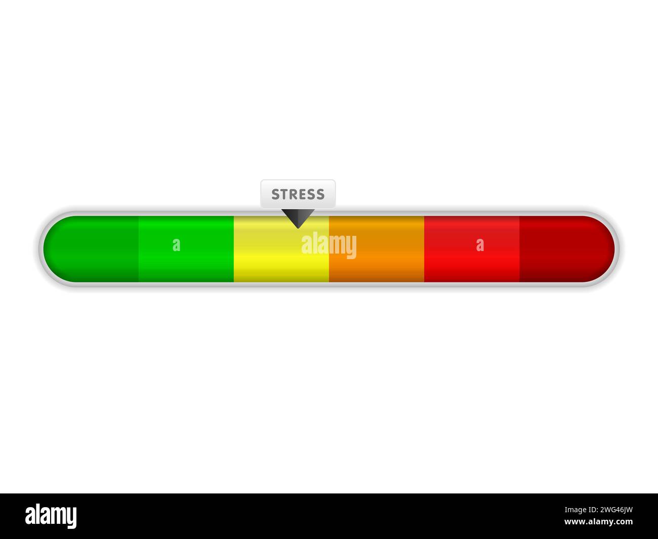 Stress meter on a white background. Vector illustration Stock Photo - Alamy