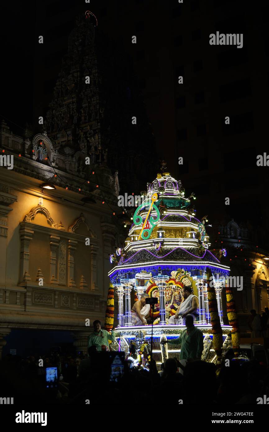 Lord Muruga chariot carried on procession on Thaipusam eve from Sri ...
