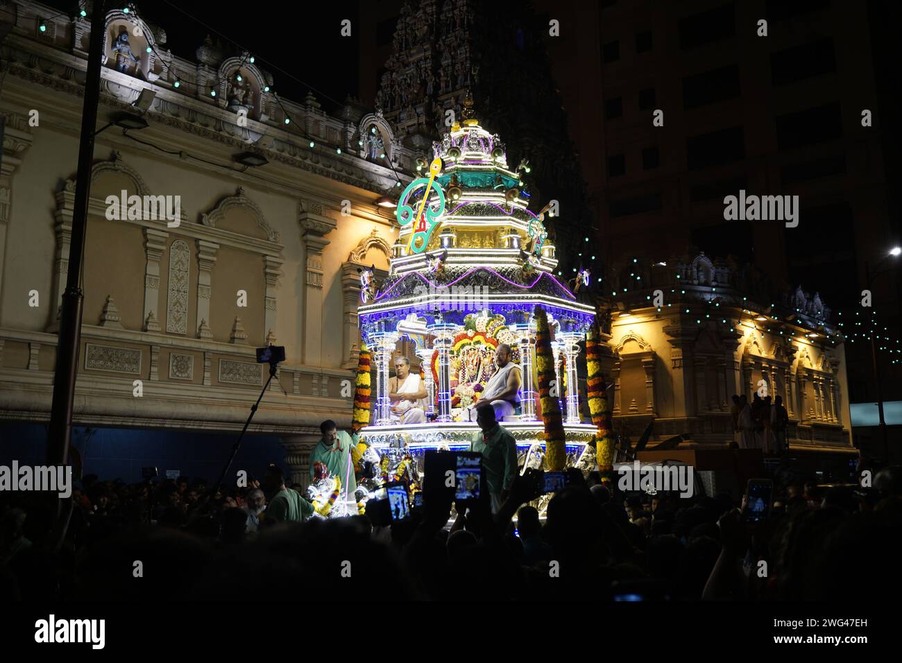 Lord Muruga chariot carried on procession on Thaipusam eve from Sri ...