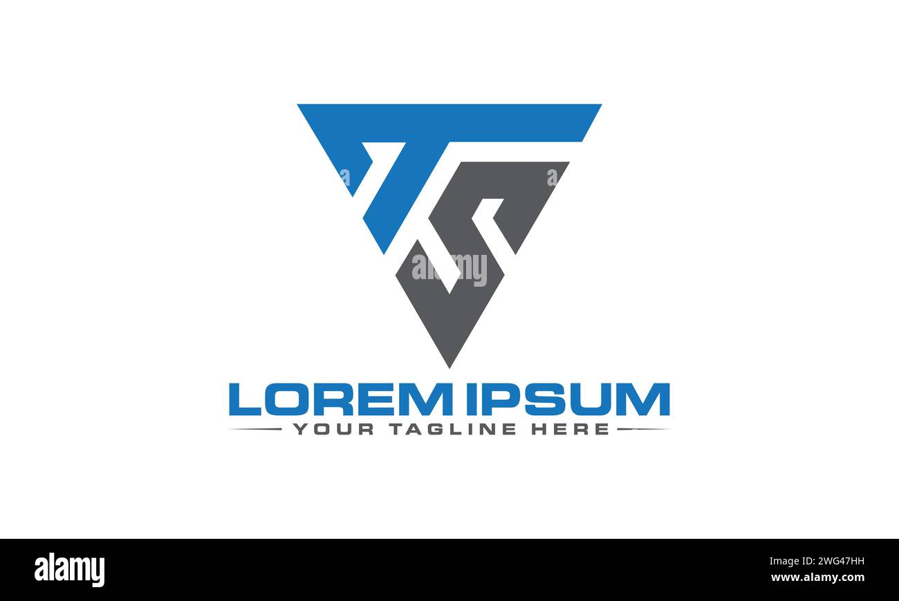 TS Letter Logo Design. Creative and Modern TS ST Logo Design Stock ...