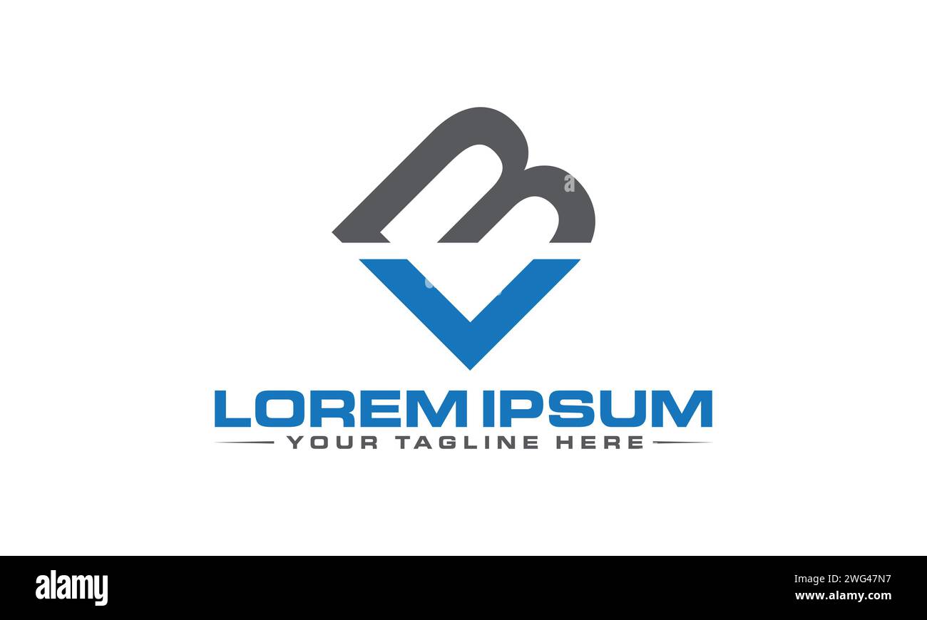 Vb minimal logo design Cut Out Stock Images & Pictures - Alamy