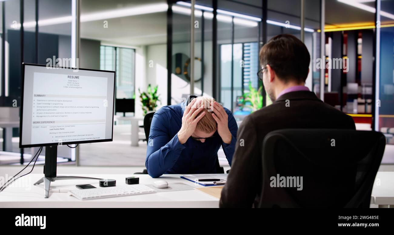 Disciplinary Meeting Or Interview Fail In Office Stock Photo - Alamy