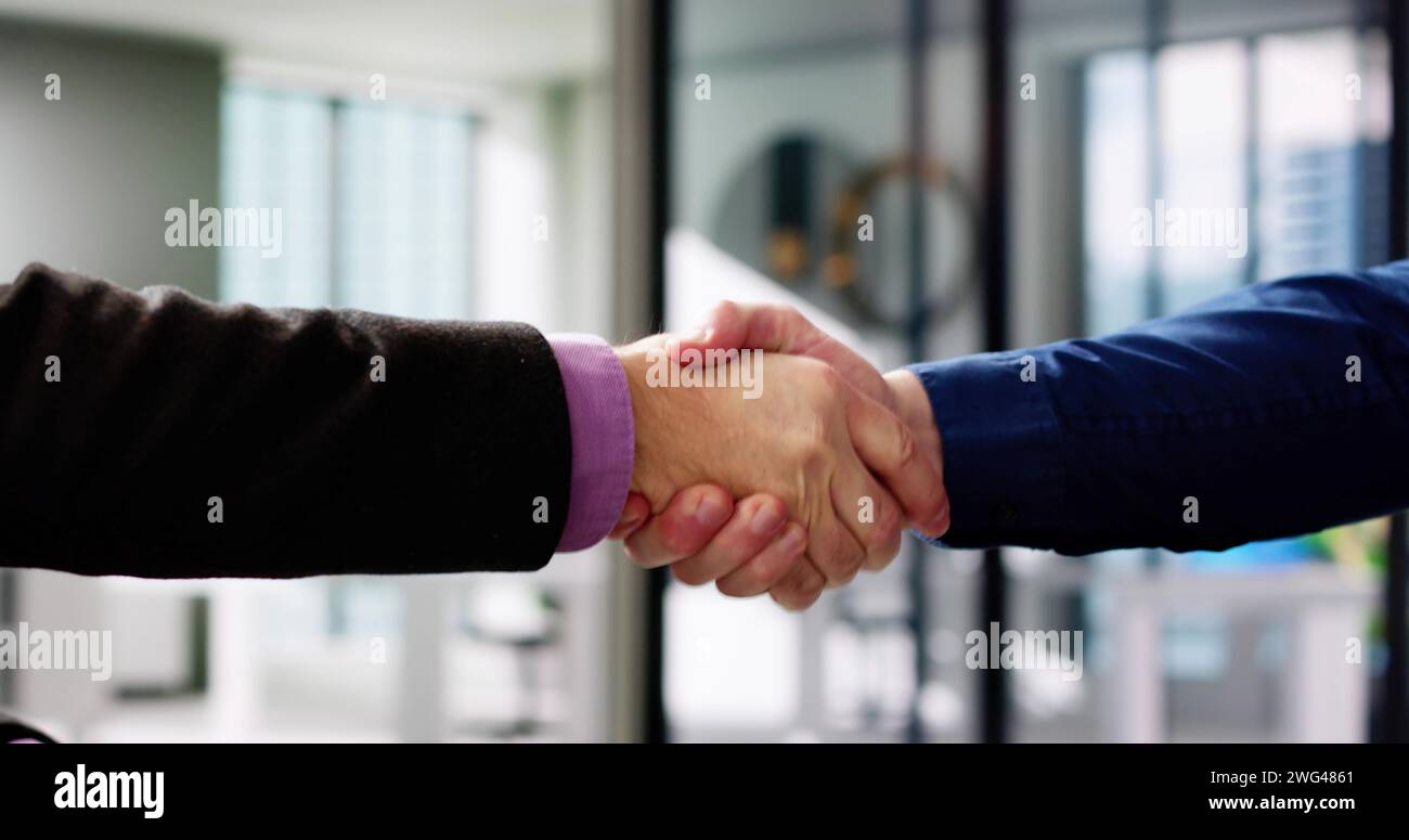 Staffing Interview In Office. Law Recruiter Meeting Handshake Stock ...