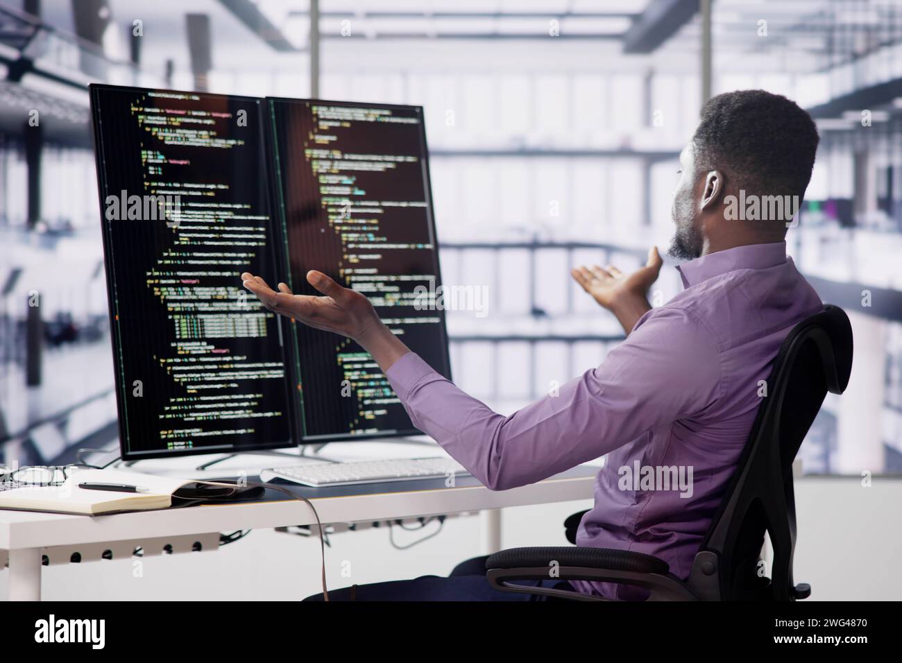 Unhappy sad developer programmer hi-res stock photography and images ...