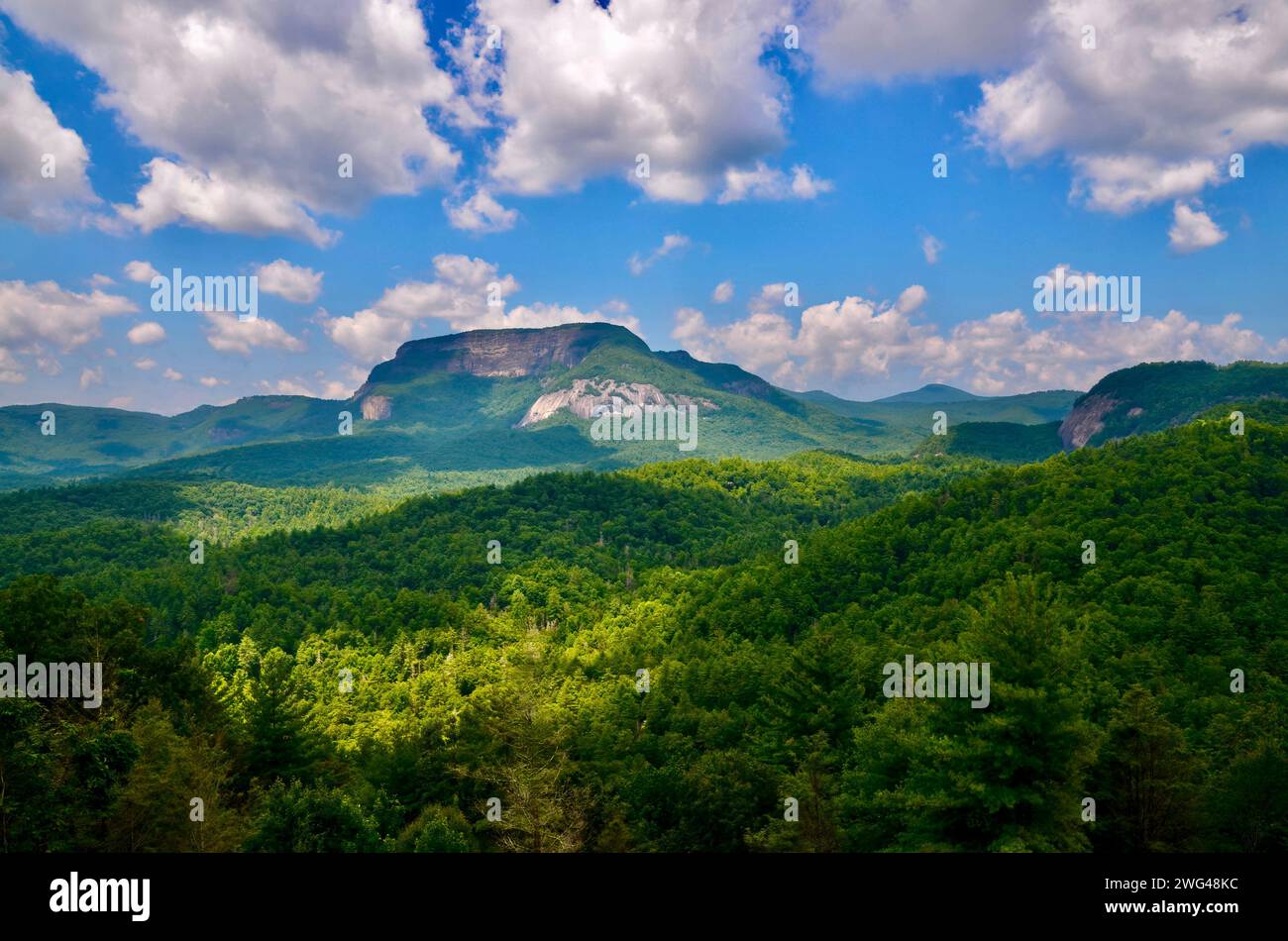 A scenic view of Whiteside Mountain, Eastern Continental divide ...