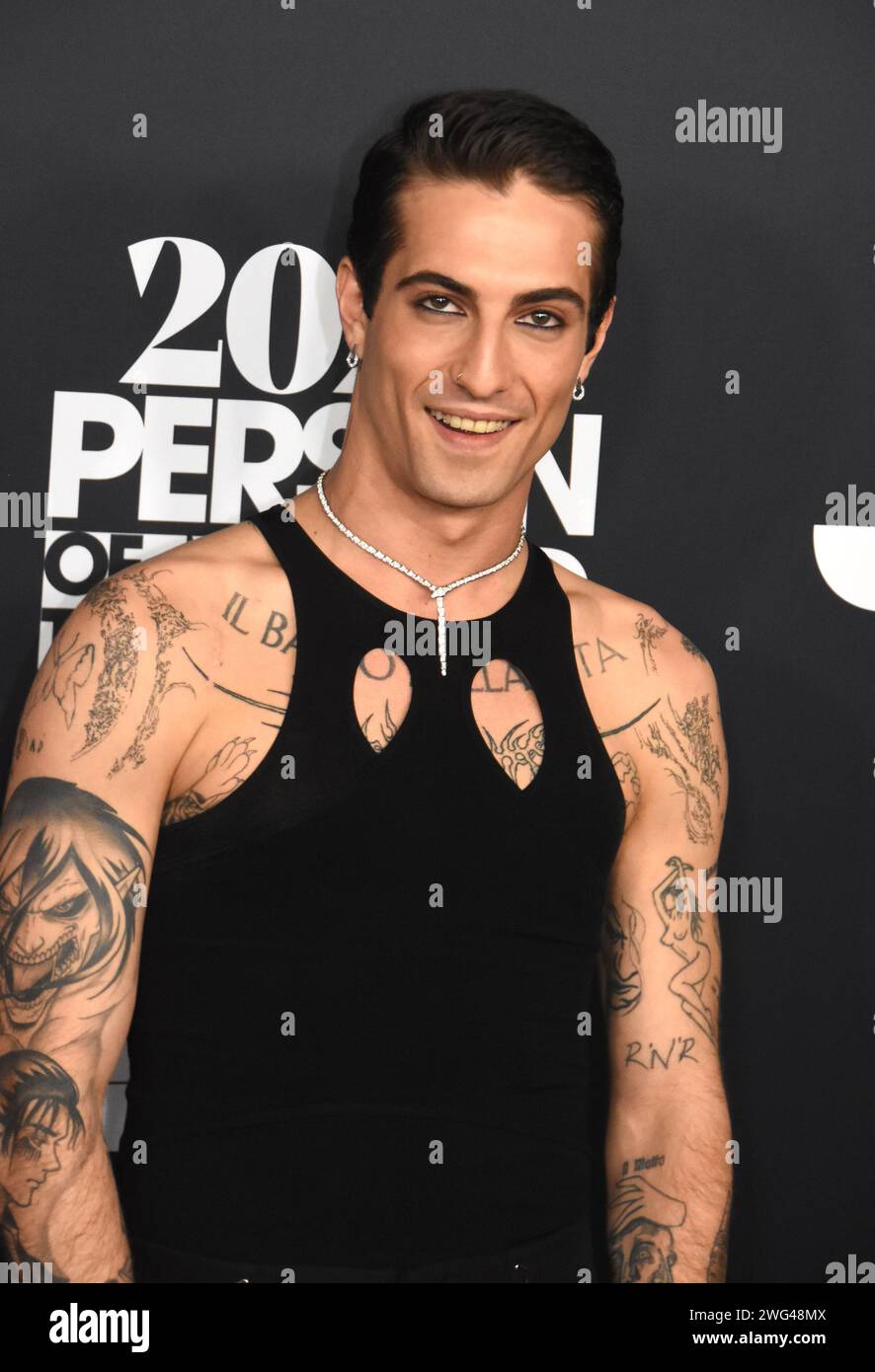 Los Angeles, California, USA 2nd February 2024 Singer/musician Domiano ...