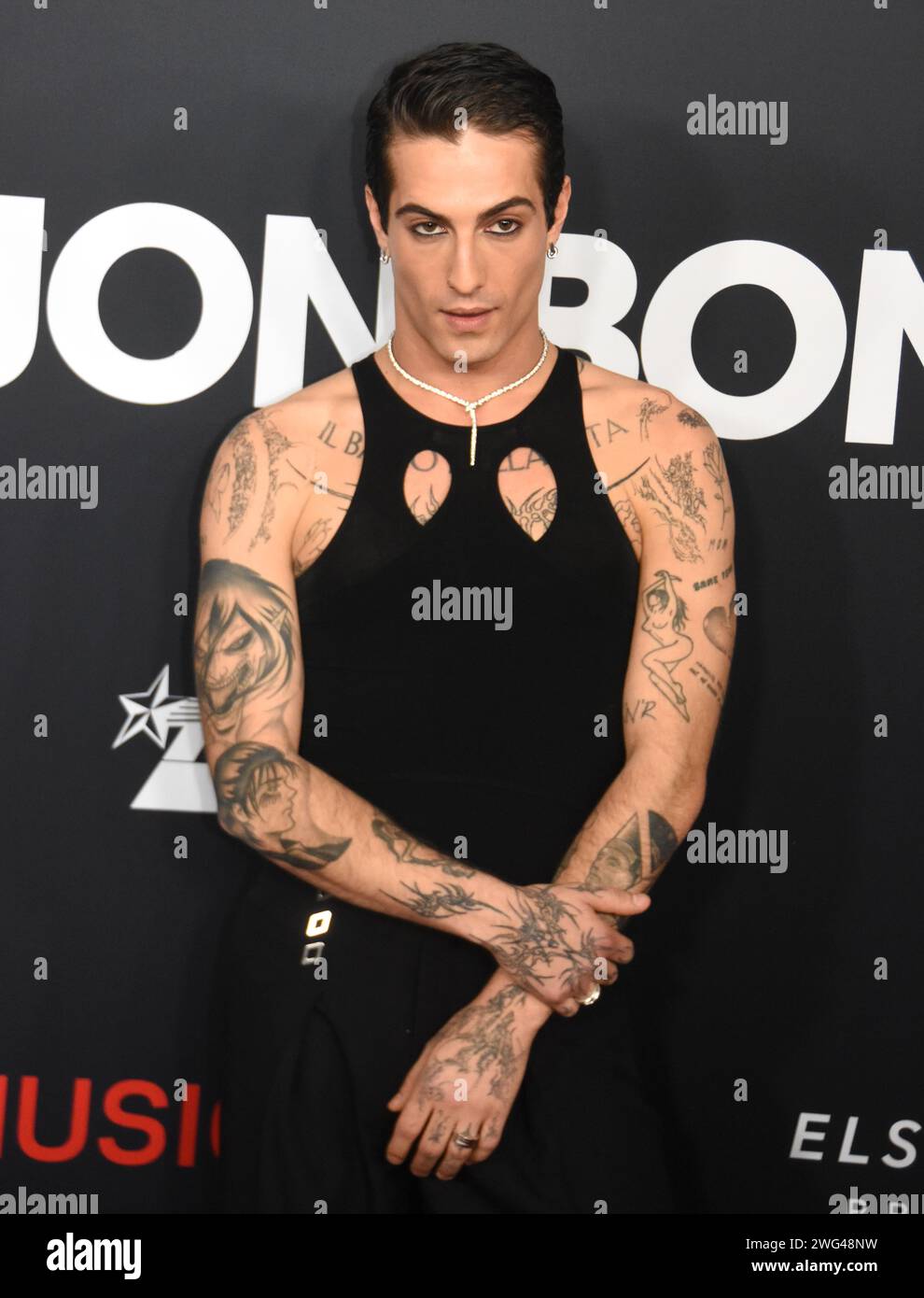 Los Angeles, California, USA 2nd February 2024 Singer/musician Domiano ...