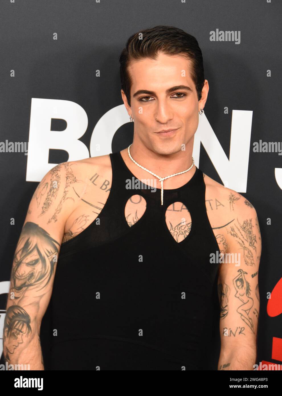 Los Angeles, California, USA 2nd February 2024 Singer/musician Domiano ...