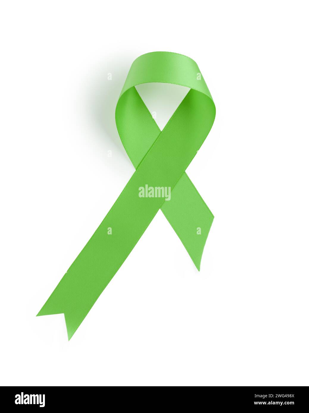 Green awareness ribbon isolated on white background, element Stock ...