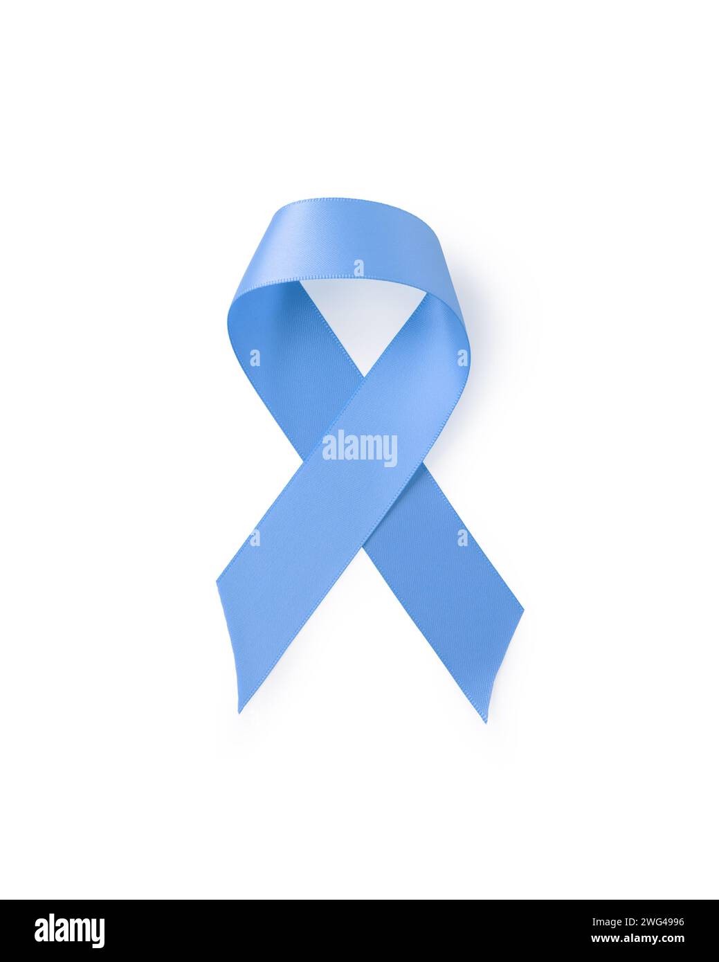 Blue awareness ribbon isolated on white background, element Stock Photo ...