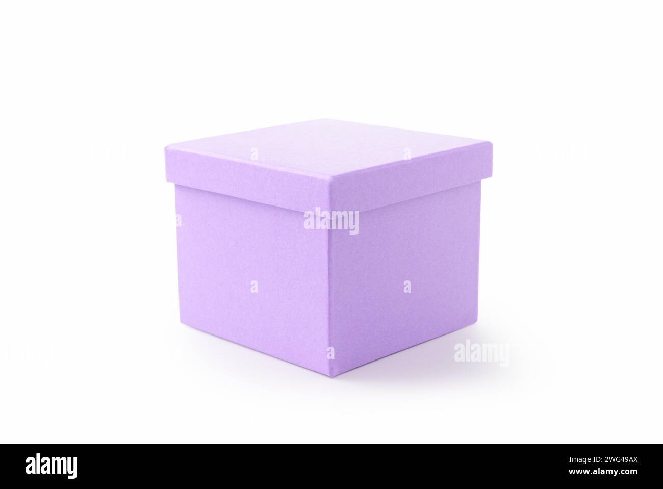 Violet paper box isolated on white background, element Stock Photo - Alamy