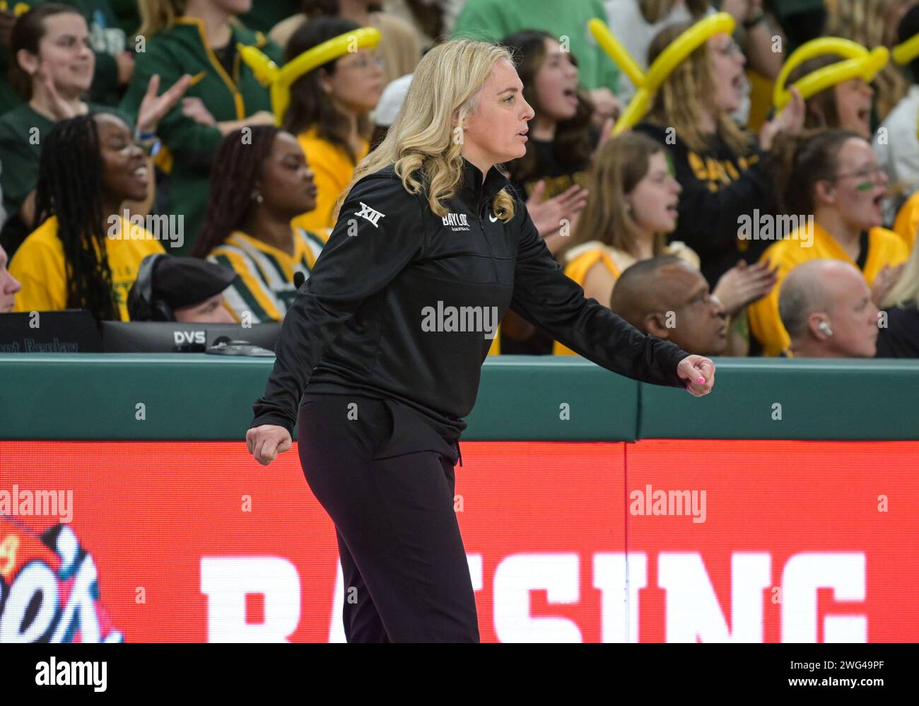 February 1 2024: Baylor Lady Bears head coach NICKI COLLEN during the ...