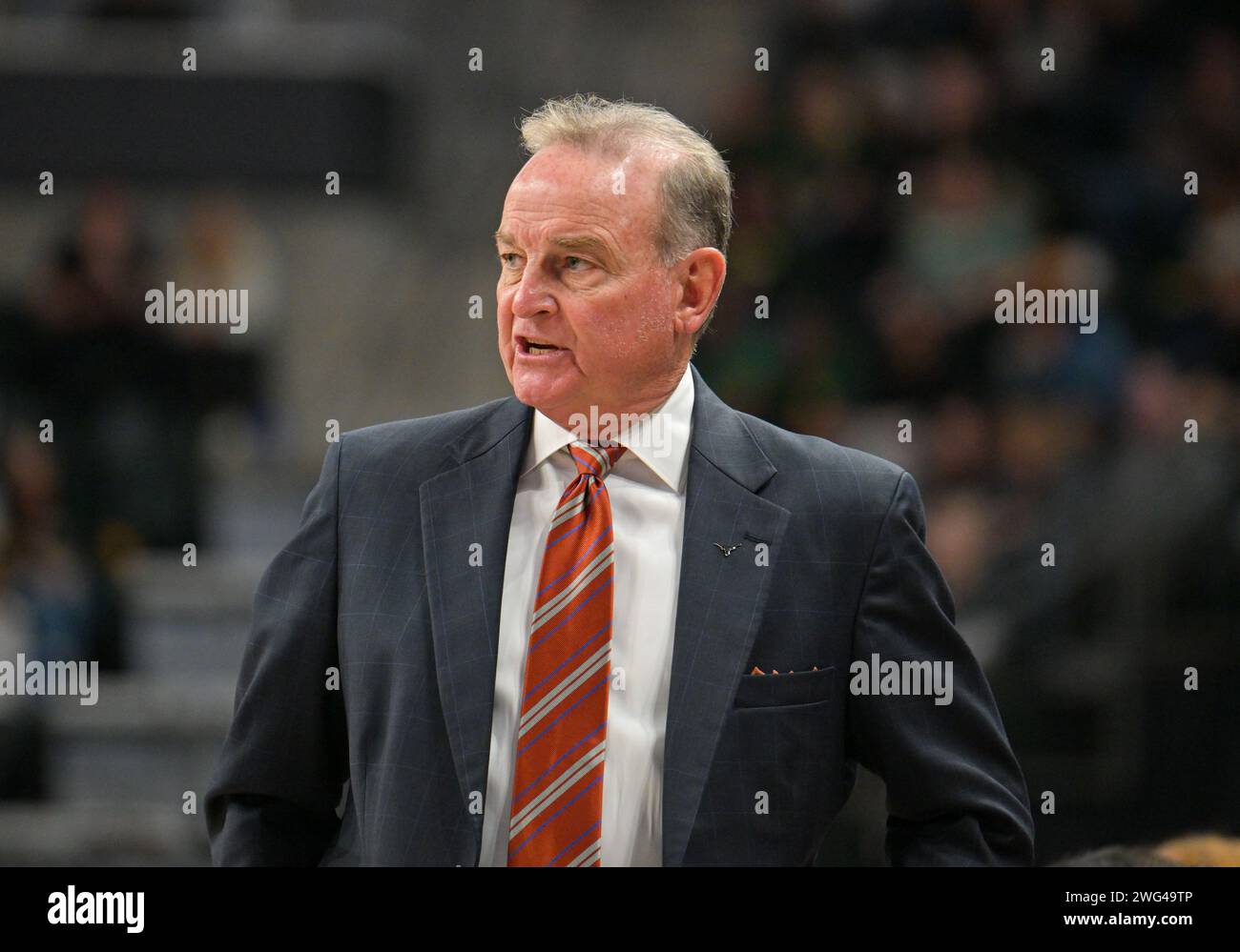 February 1 2024: Texas Longhorns head coach Vic Schaefer during the 1st ...