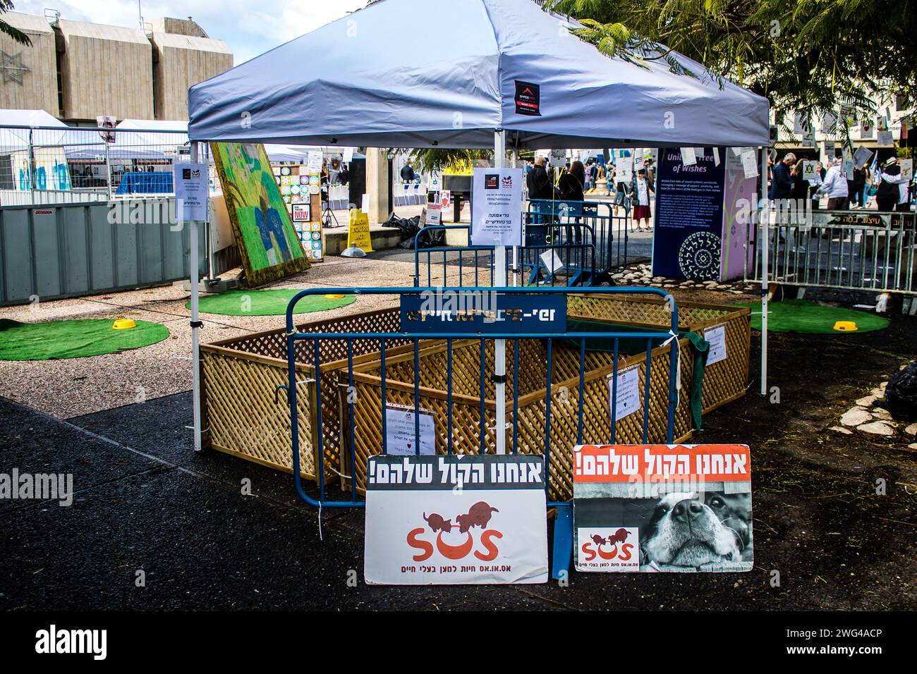 Tel Aviv, Israel – February 2, 2024 The SOS Animals association is ...