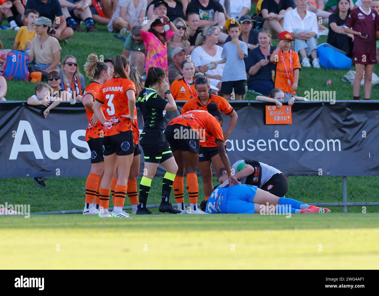 Brisbane, Australia. 3rd Feb 2024. Bad injury to Jordan Silkowitz (29 ...