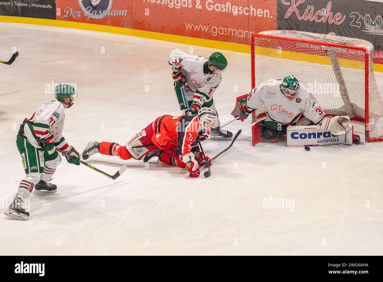 Halle, Deutschland 02. Februar 2024: Eishockey Oberliga Nord - 2023/ ...