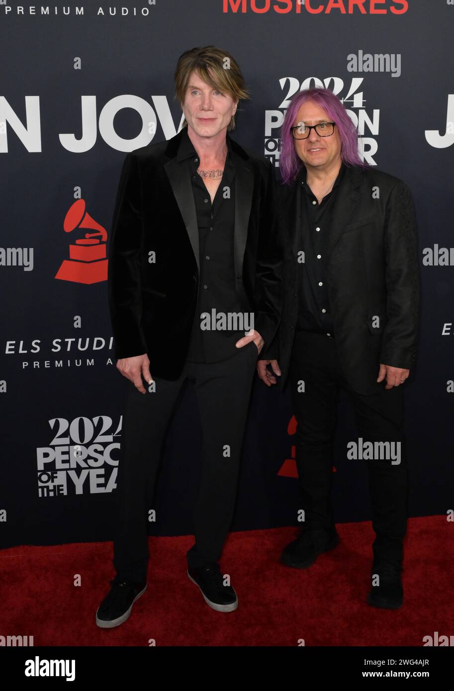 LOS ANGELES, USA. February 02, 2024: John Rzeznik & Robby Takac of Goo ...
