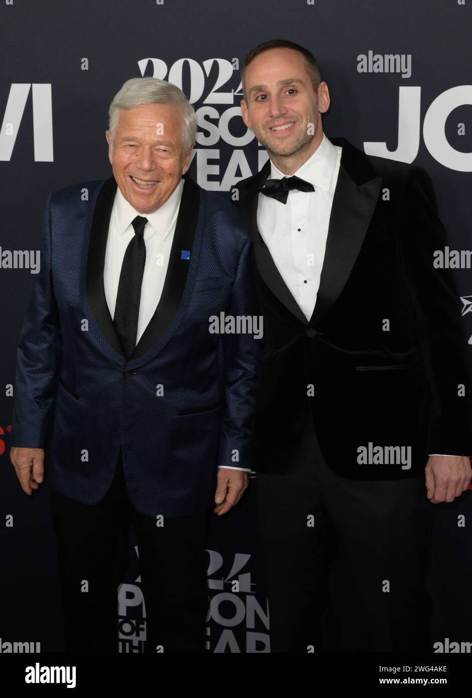 LOS ANGELES, USA. February 02, 2024: Robert Kraft & Michael Rubin at ...
