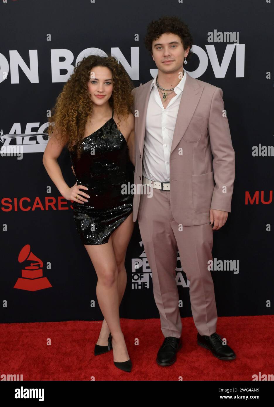 LOS ANGELES, USA. February 02, 2024: Zachary Dossi & Sofie Dossi at the ...