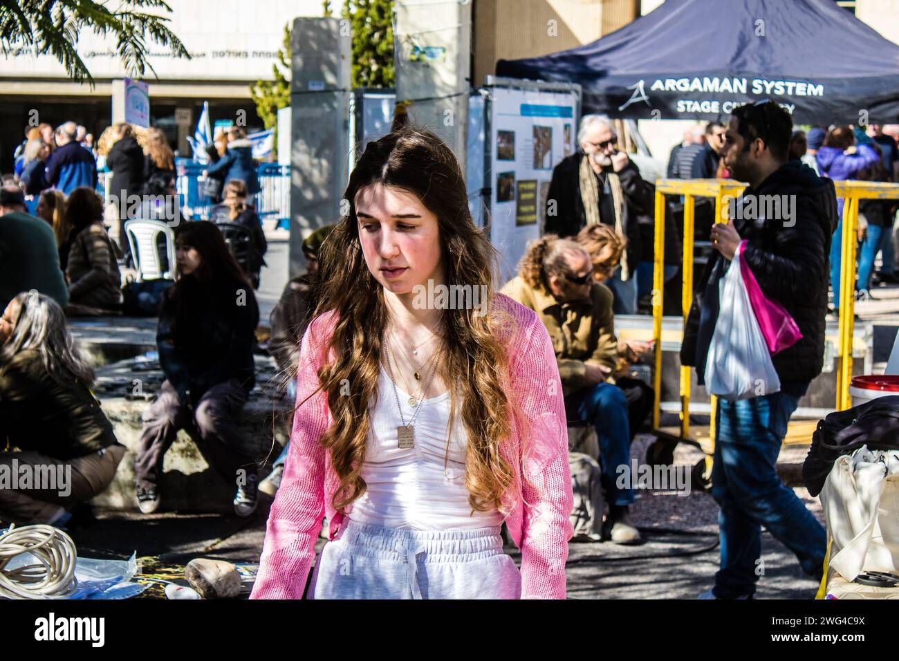 Tel Aviv, Israel – February 2, 2024 Volunteers from the SOS Animals ...