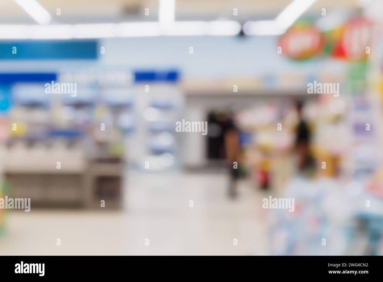 Supermarket store blur background Stock Photo - Alamy