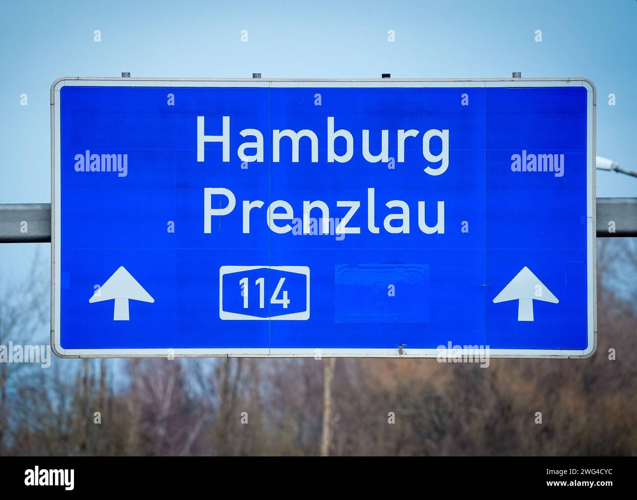 02 February 2024, Berlin: A sign on the side of the road on the ...
