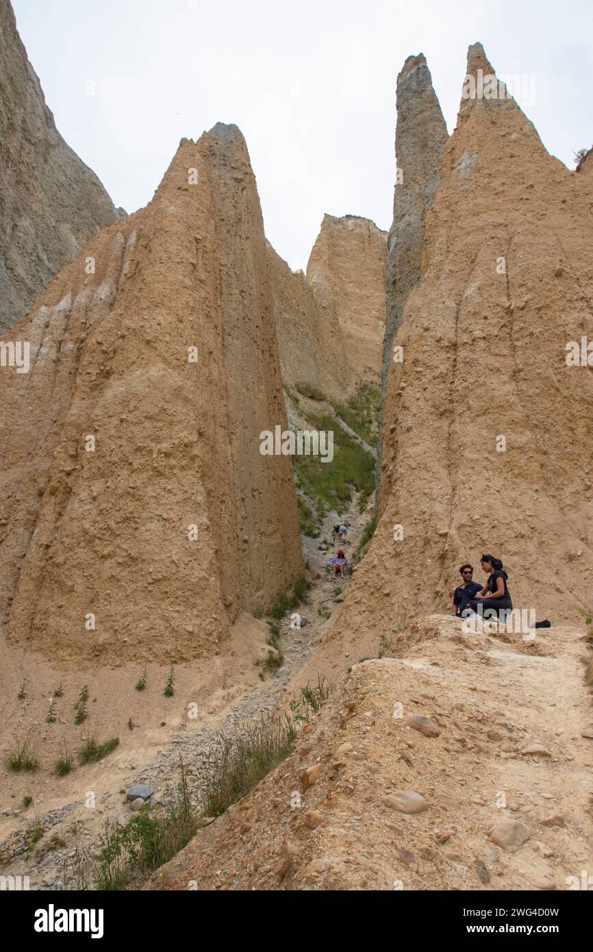 The Clay Cliffs are a stark sight - tall pinnacles separated by narrow ...
