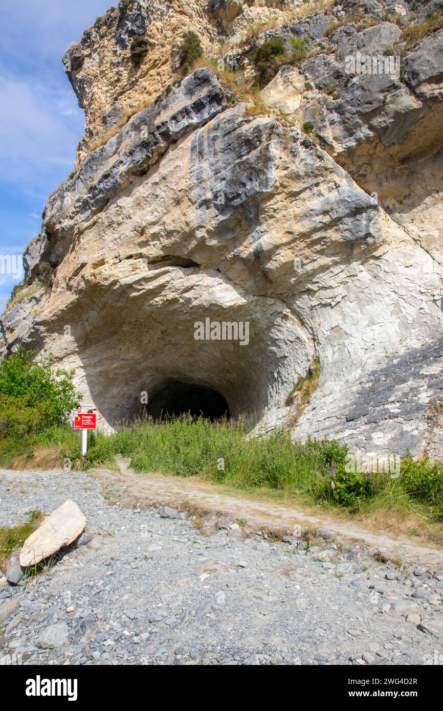 Cave Stream Scenic Reserve tracks and cave walk at New Zealand Stock ...