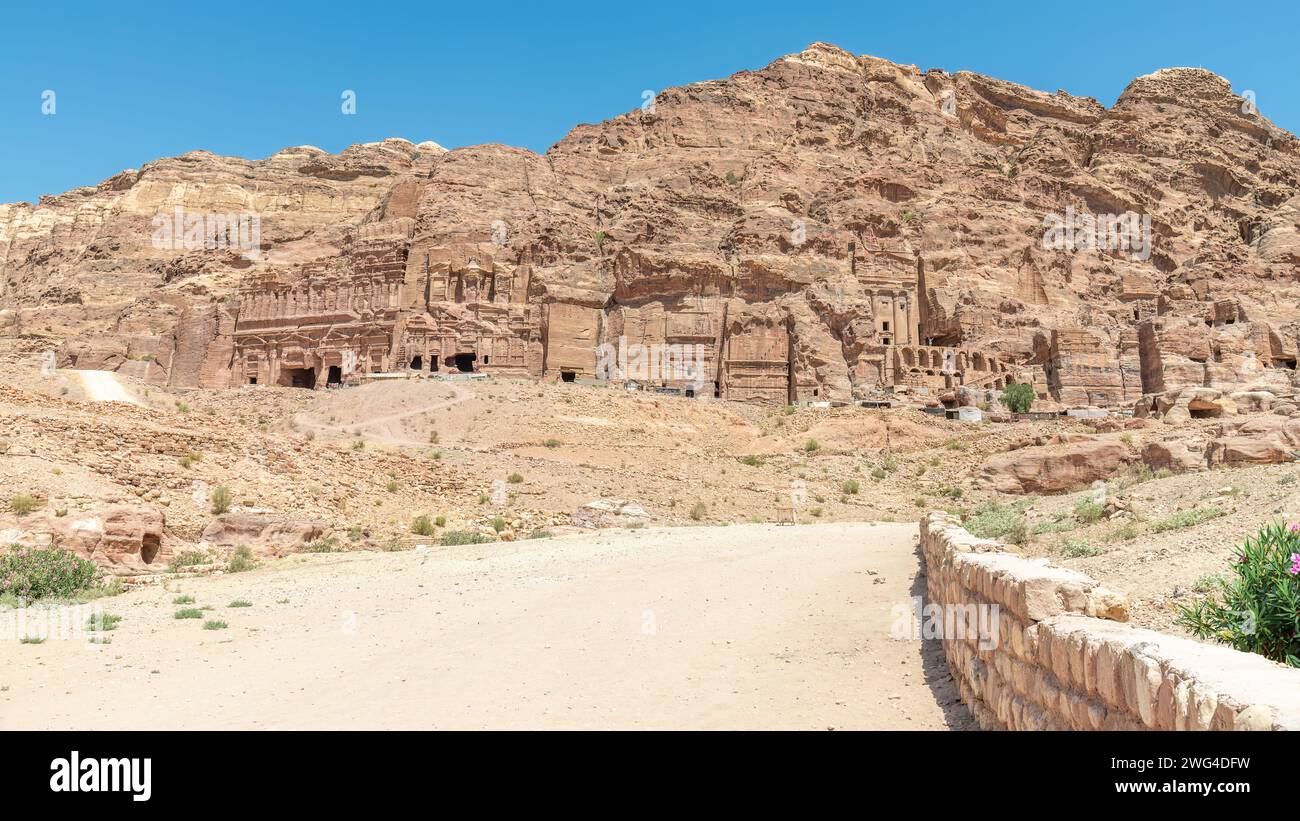 Wadi Musa, Jordan - A views of the world famous Royal Tombs of Petra in ...