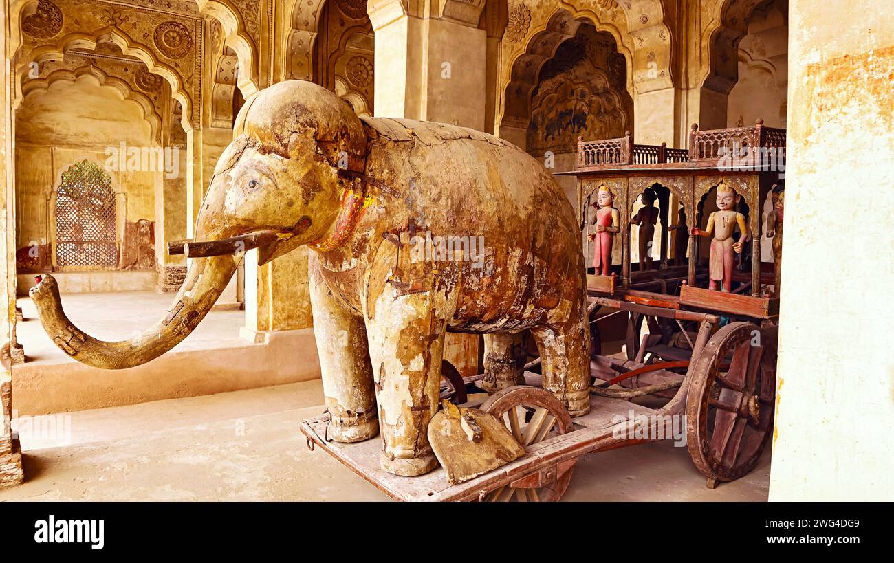Wooden Sculpture of Elephant as a Toy, Nagaur Fort or Ahhichatragarh ...