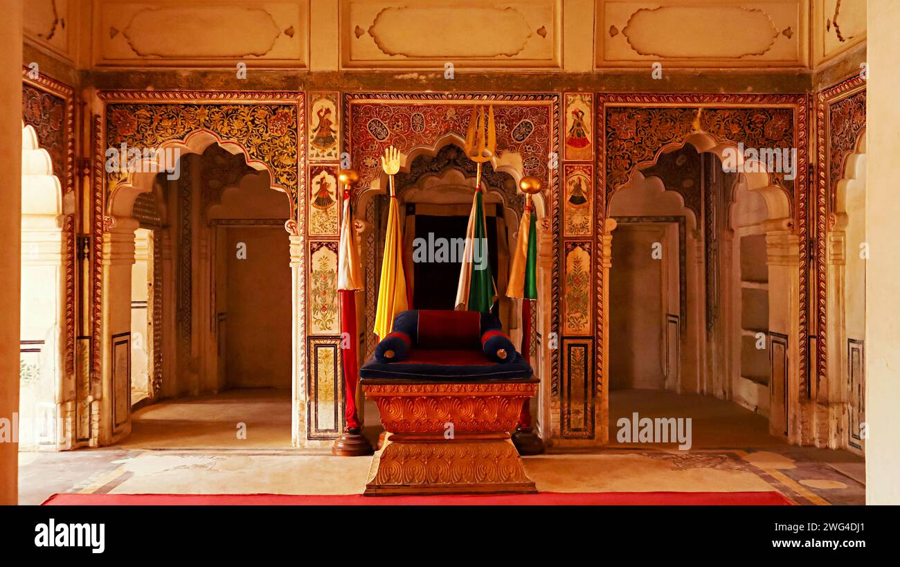 Kings Throne inside the Deewan E Khas, Nagaur Fort or Ahhichatragarh ...