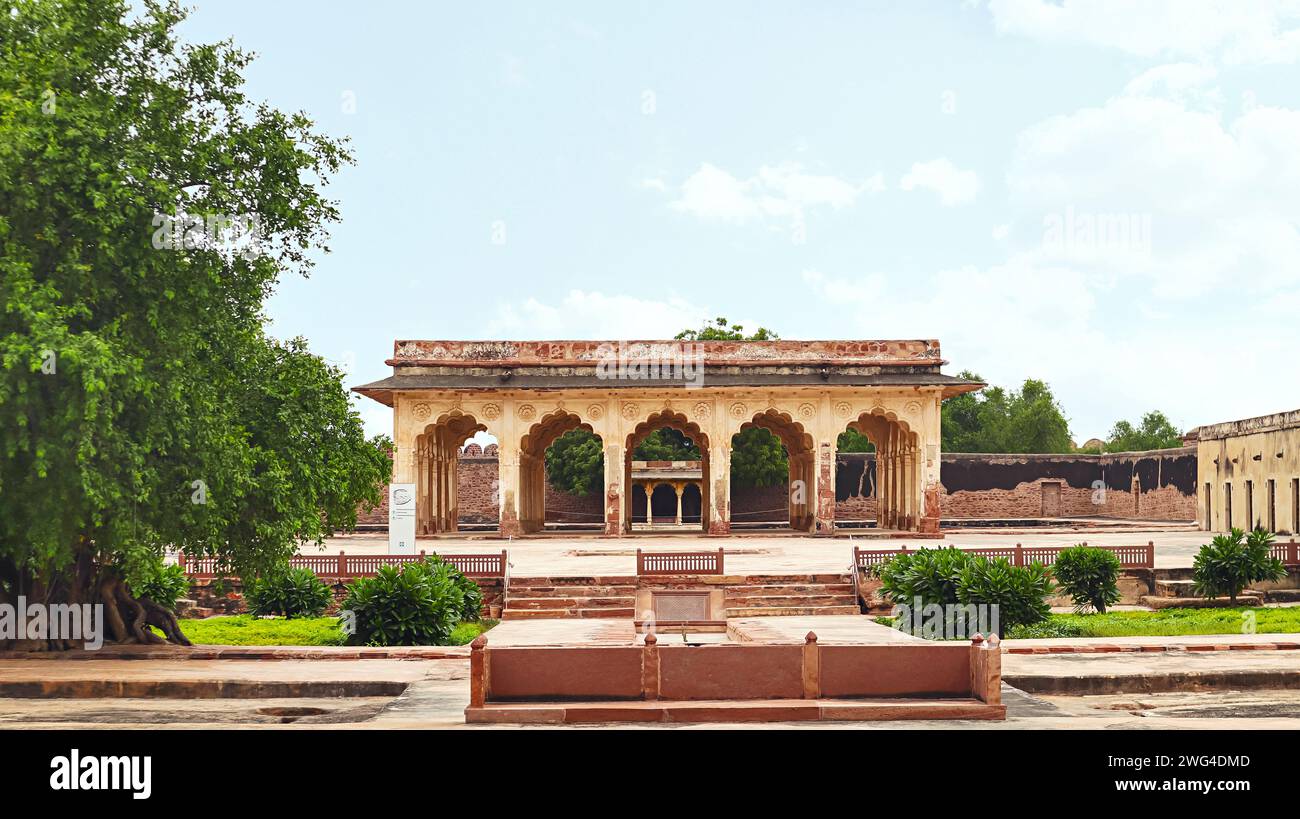 View of Mandapa With Mughal Garden of Palace, Nagaur Fort or ...