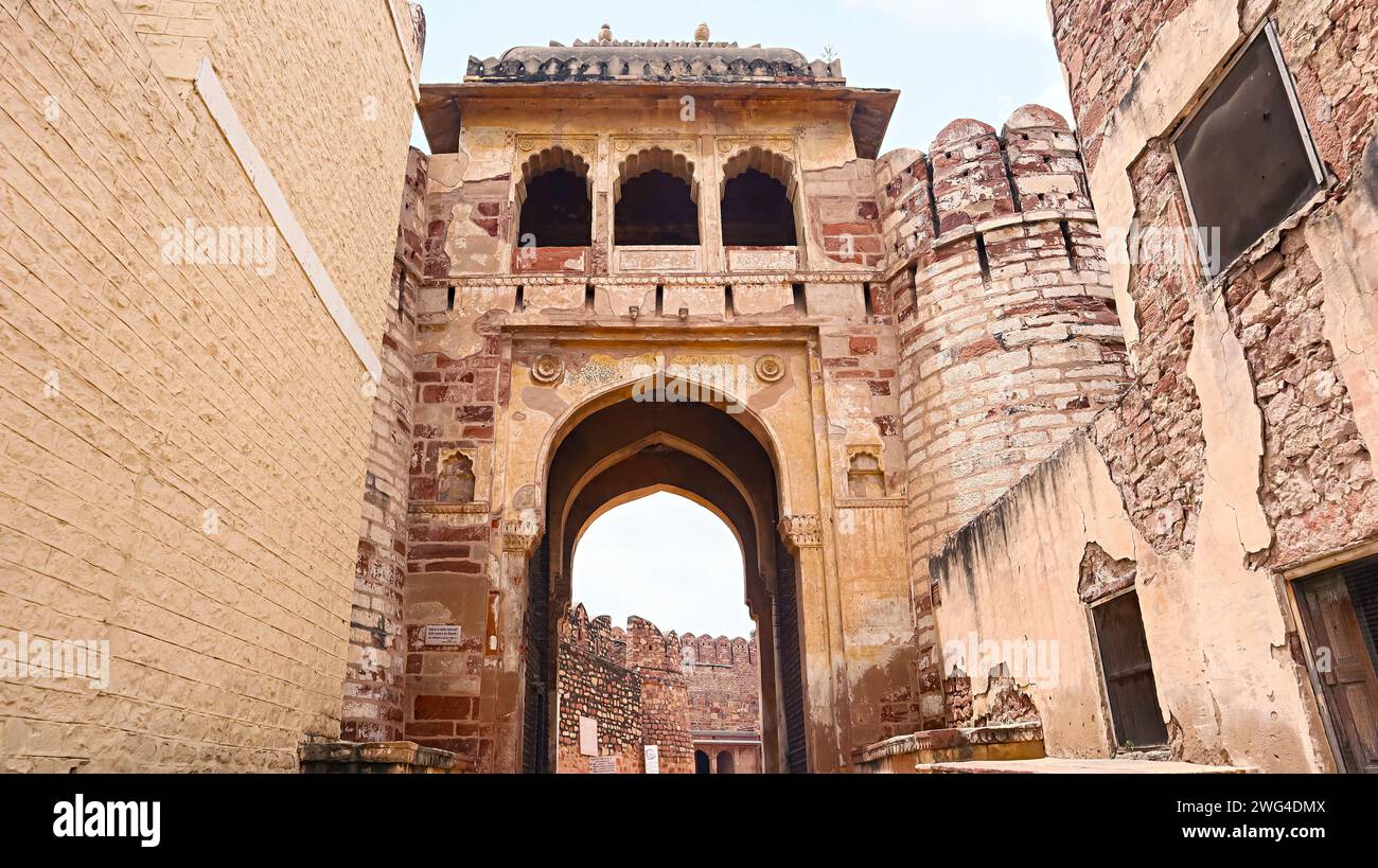 Main Entrance of Nagaur Central Fort, Nagaur, Rajasthan, India Stock ...