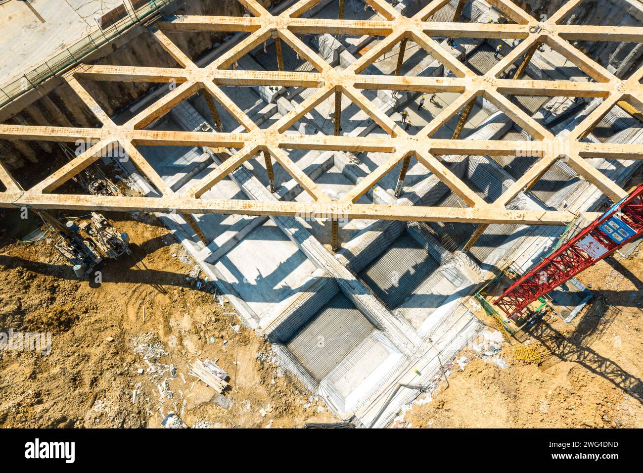 The solid foundation structure of the construction site Stock Photo - Alamy