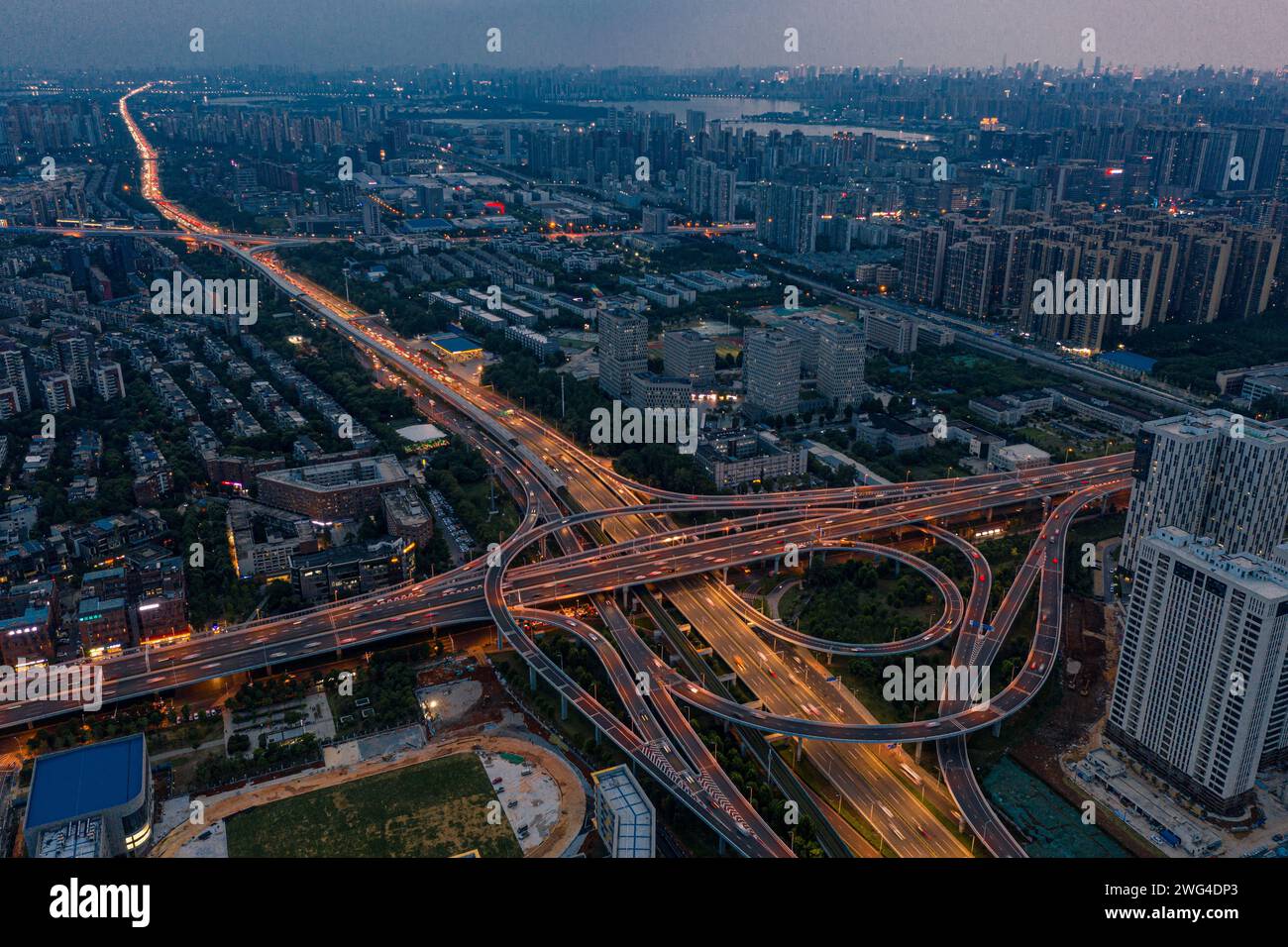 An aerial view of Wuhan Optics Valley High tech Industrial Zone in ...