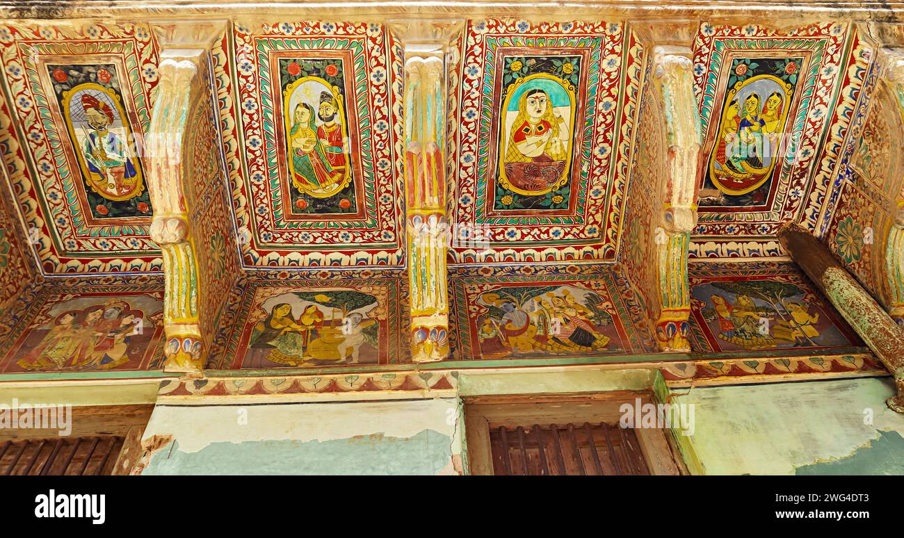 Portraits of Royal Family Members on outer walls of Bansidhar Bhagat Ji ...