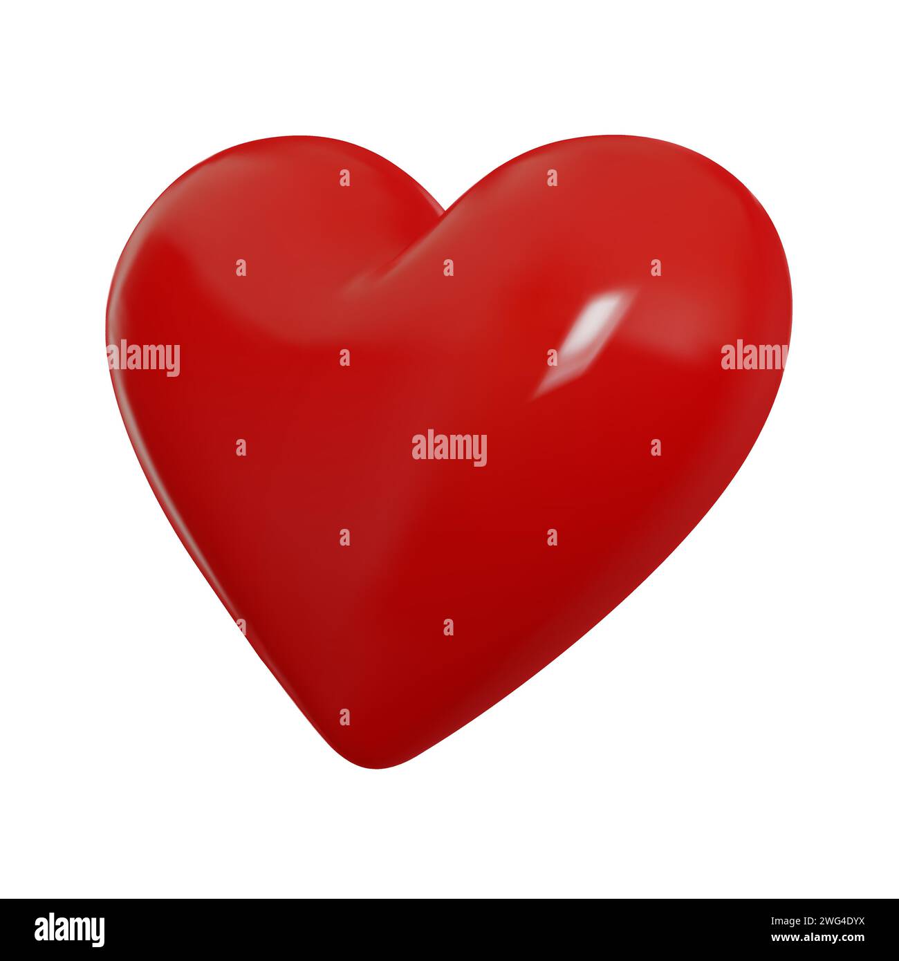Realistic 3d Red heart, symbol love. Valentines day card. Render 3d ...