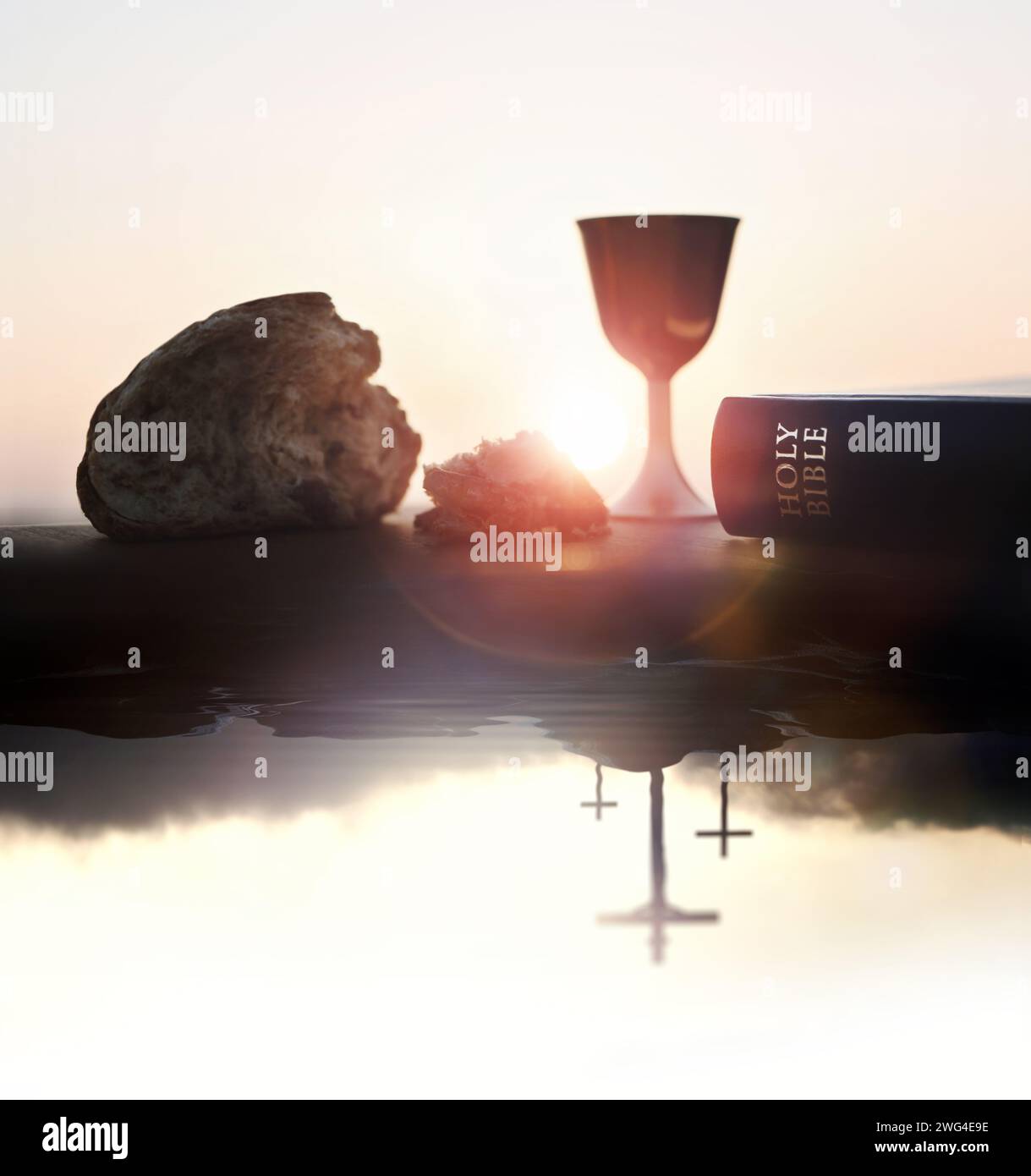 The Holy Communion symbolizing the holy blood and flesh of Jesus Christ ...